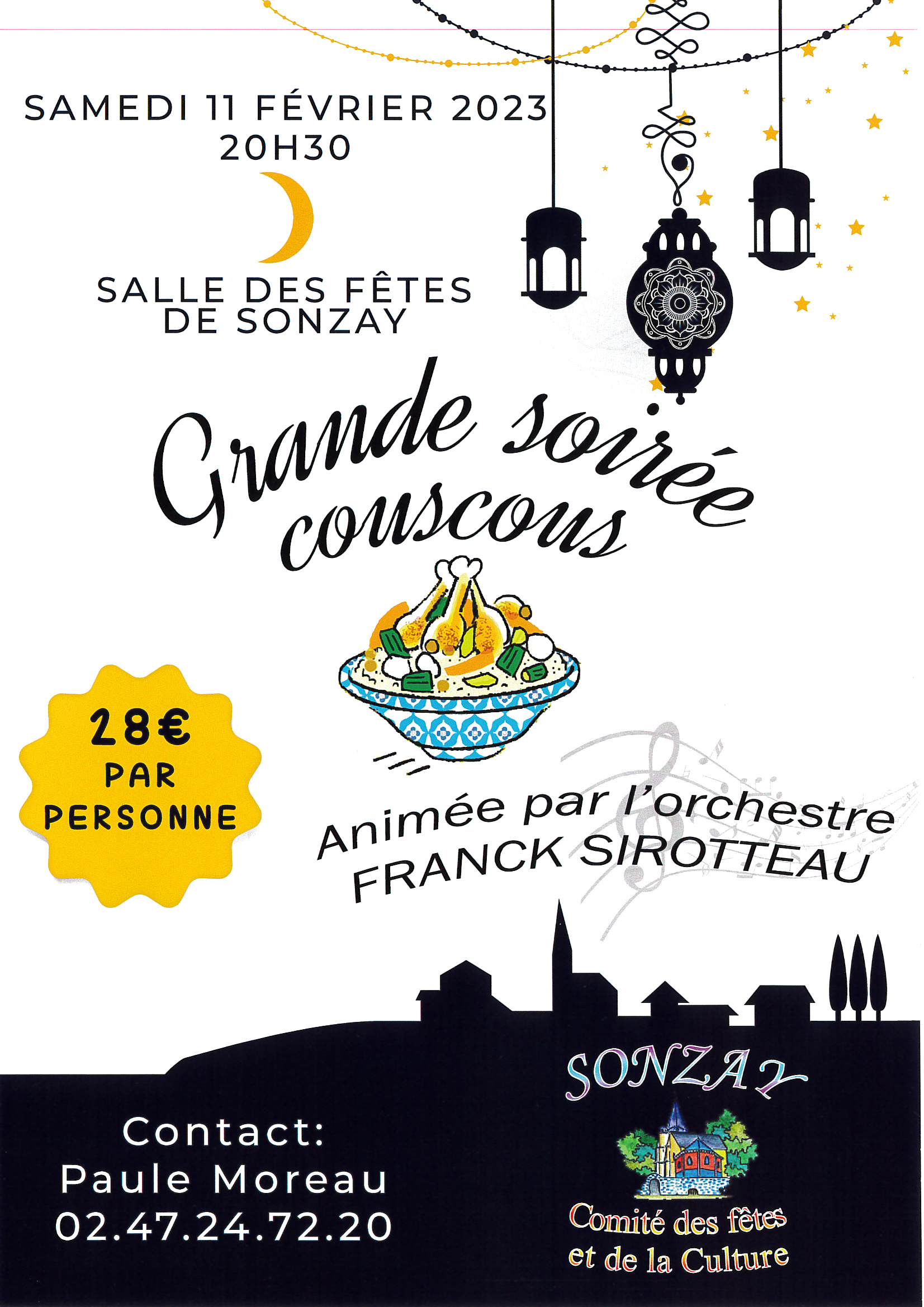 SOIRÉE COUSCOUS le 11 février 2023 - Commune de Sonzay